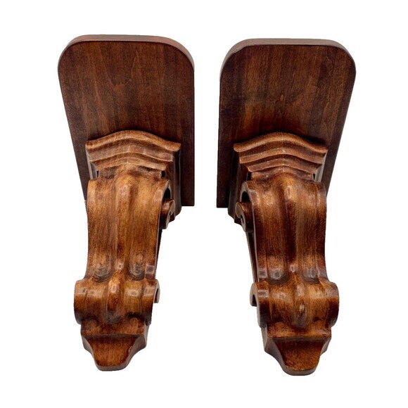 Accents | 2 Vintage Solid Wood Corbels Brackets Bookends Mantelbarshelf 7 X 7 X 45 | Poshmark